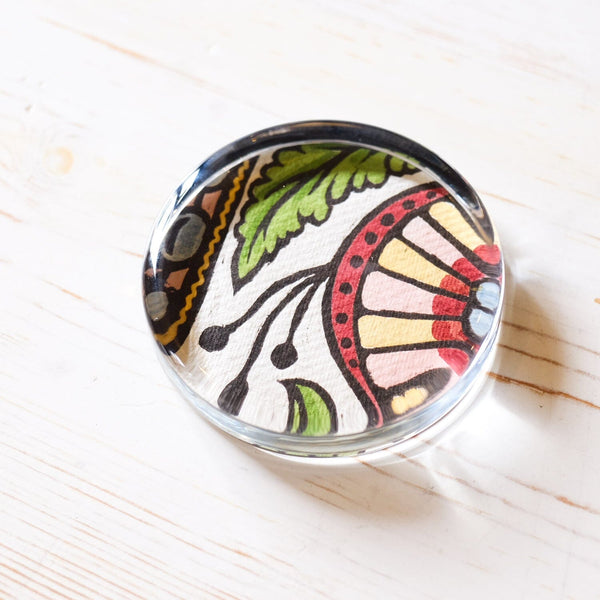 Glass Paperweight - Large Disk - Papillon Press