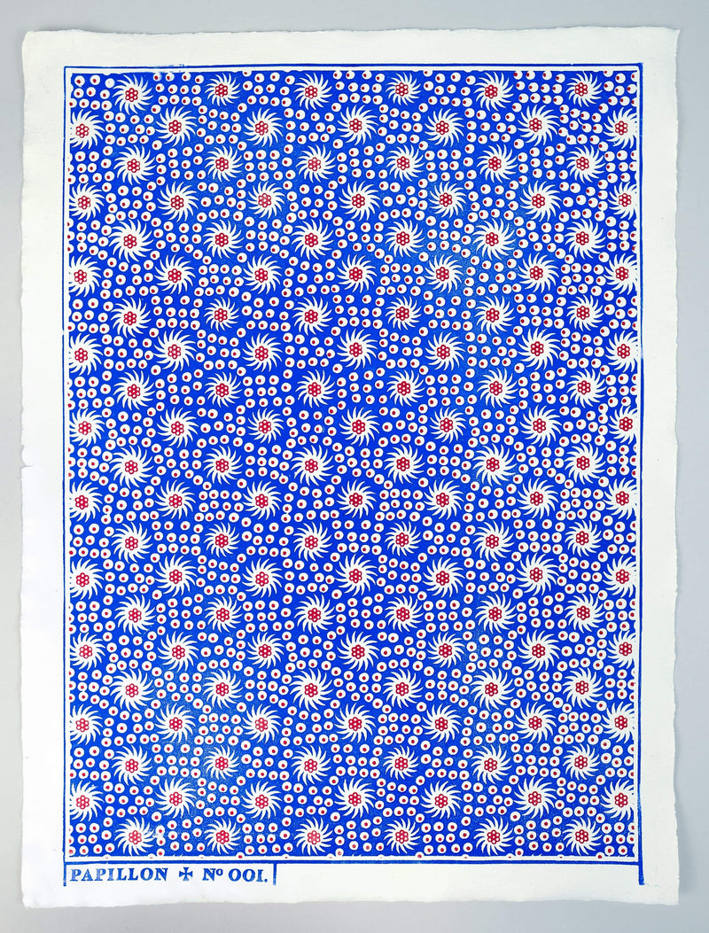 French Pinwheel Block Print - Papillon Press